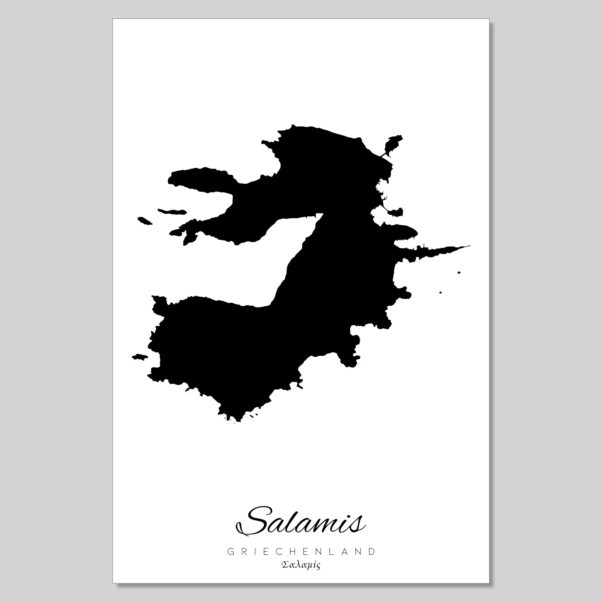 Salamis Insel Silhouette [POSTER] Griechenland Kontur Umriss – GREEKERO